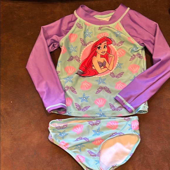 Disney | Swim | Disney Ariel Kids Swim Set Purple And Green | Poshmark